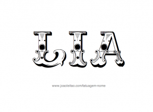 Desenhos de Tatuagem com o Nome Lia