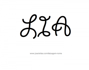 Desenhos de Tatuagem com o Nome Lia