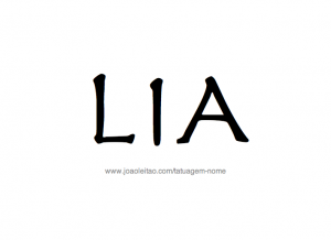 Desenhos de Tatuagem com o Nome Lia
