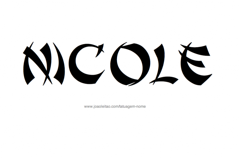 Desenhos de Tatuagem com o Nome Nicole