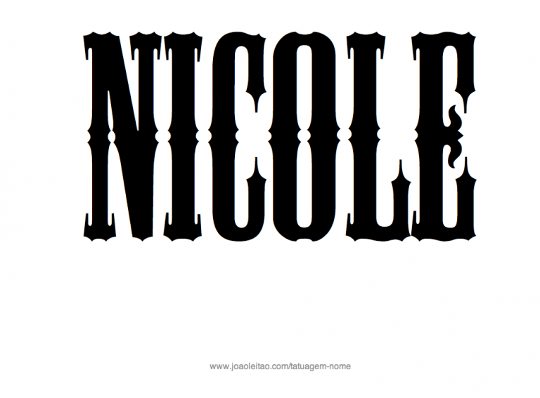 Desenhos de Tatuagem com o Nome Nicole