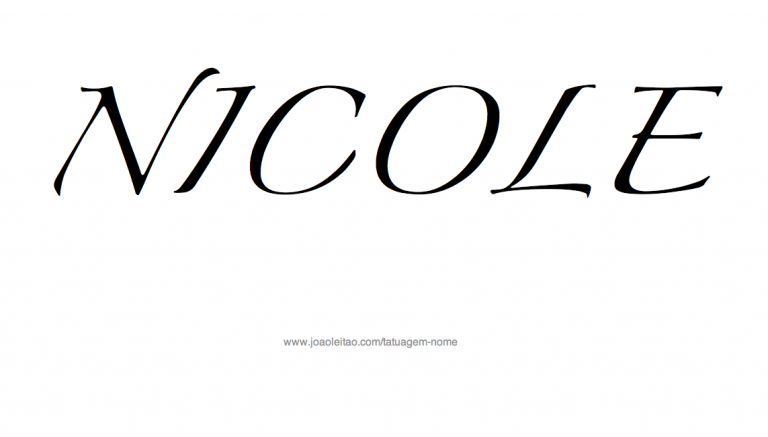 Desenhos de Tatuagem com o Nome Nicole