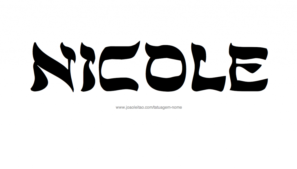 Desenhos de Tatuagem com o Nome Nicole
