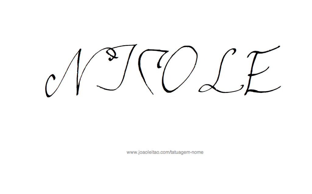 Desenhos de Tatuagem com o Nome Nicole
