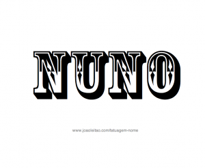 Desenhos de Tatuagem com o Nome Nuno