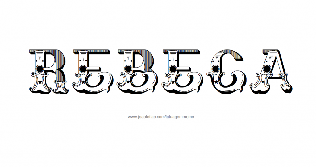 Desenhos de Tatuagem com o Nome Rebeca