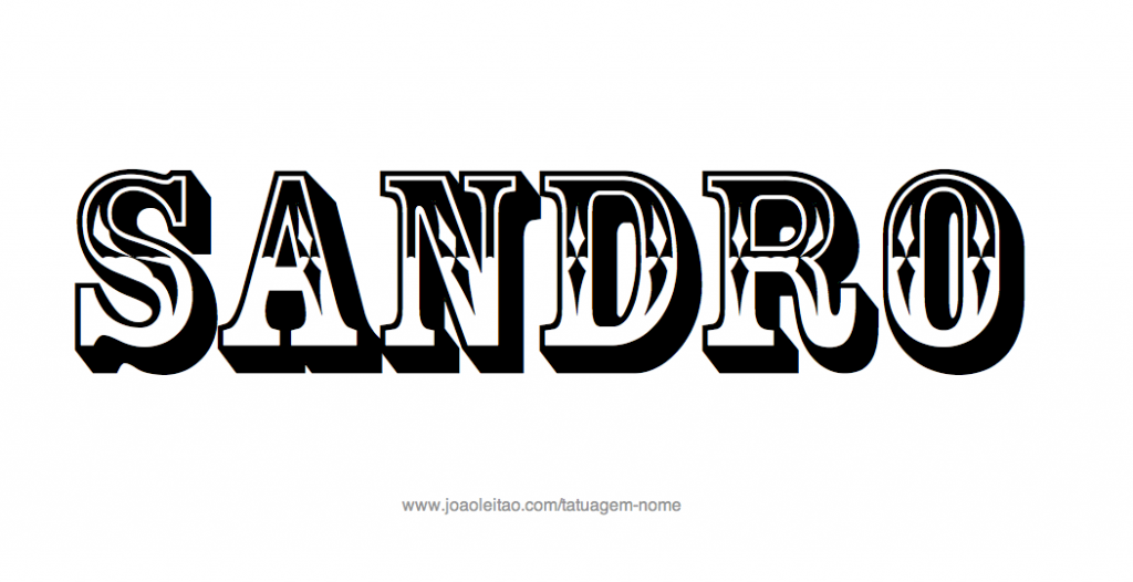 Desenhos de Tatuagem com o Nome Sandro