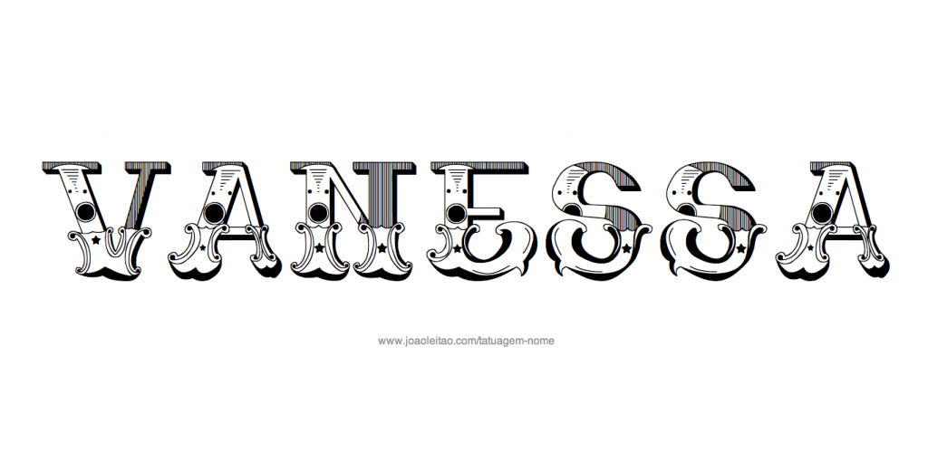 Desenhos de Tatuagem com o Nome Vanessa