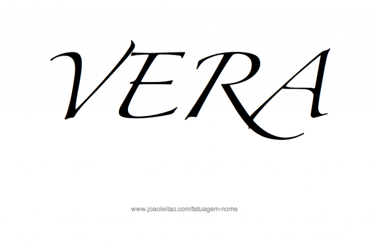 Desenhos de Tatuagem com o Nome Vera