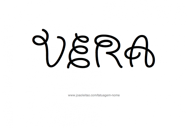 Desenhos de Tatuagem com o Nome Vera