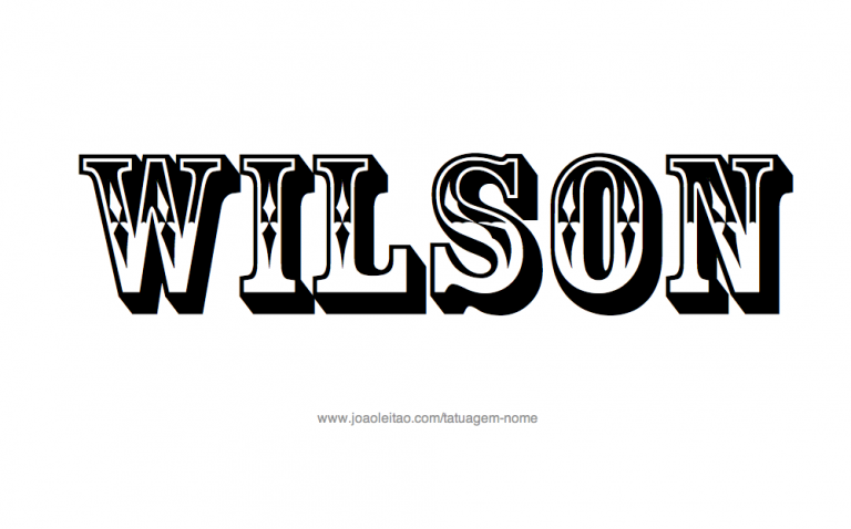 Desenhos de Tatuagem com o Nome Wilson