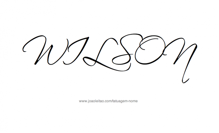 Desenhos de Tatuagem com o Nome Wilson