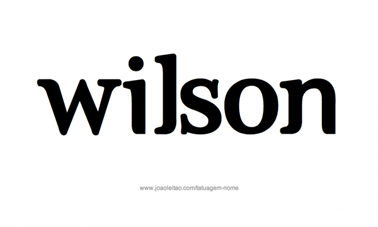 Desenhos de Tatuagem com o Nome Wilson