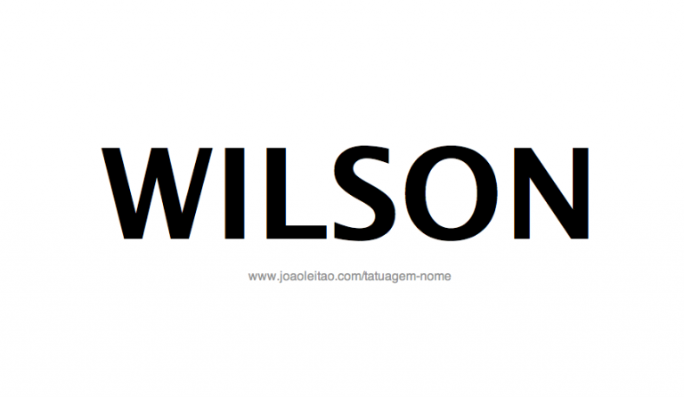 Desenhos de Tatuagem com o Nome Wilson