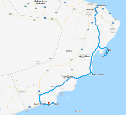 Driving In Oman - Muscat To Salalah Road Trip - Two Weeks/3000 Km